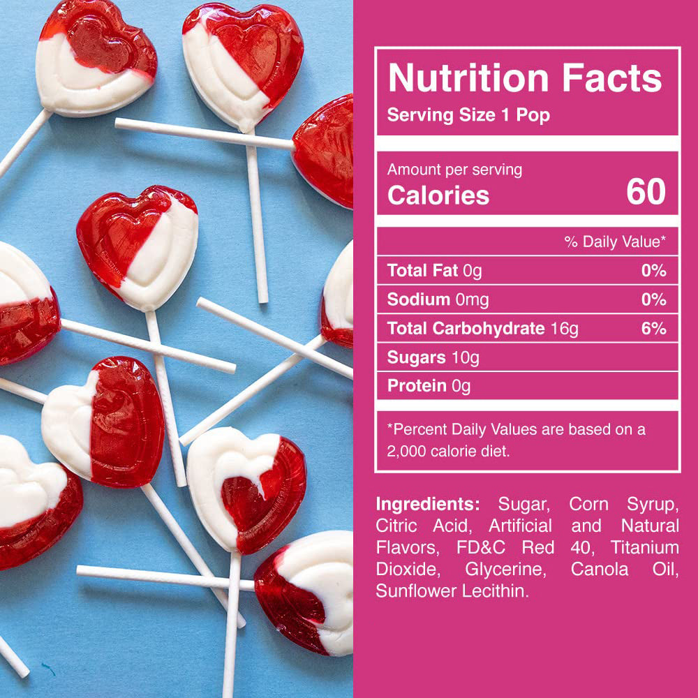 Heart Lollipops, Bulk 5lb Carton – candycreek.com