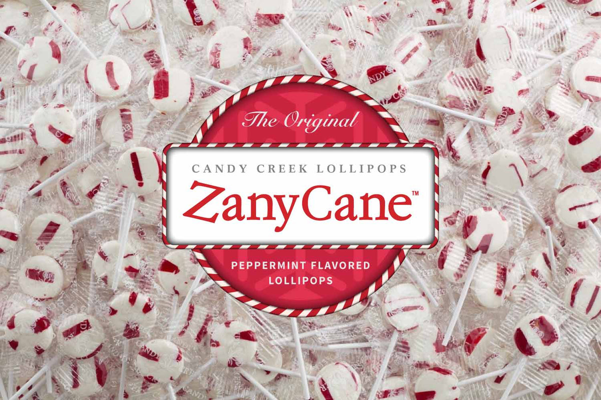 Zany Cane Peppermint Lollipops, Bulk 4 lb. Carton – candycreek.com